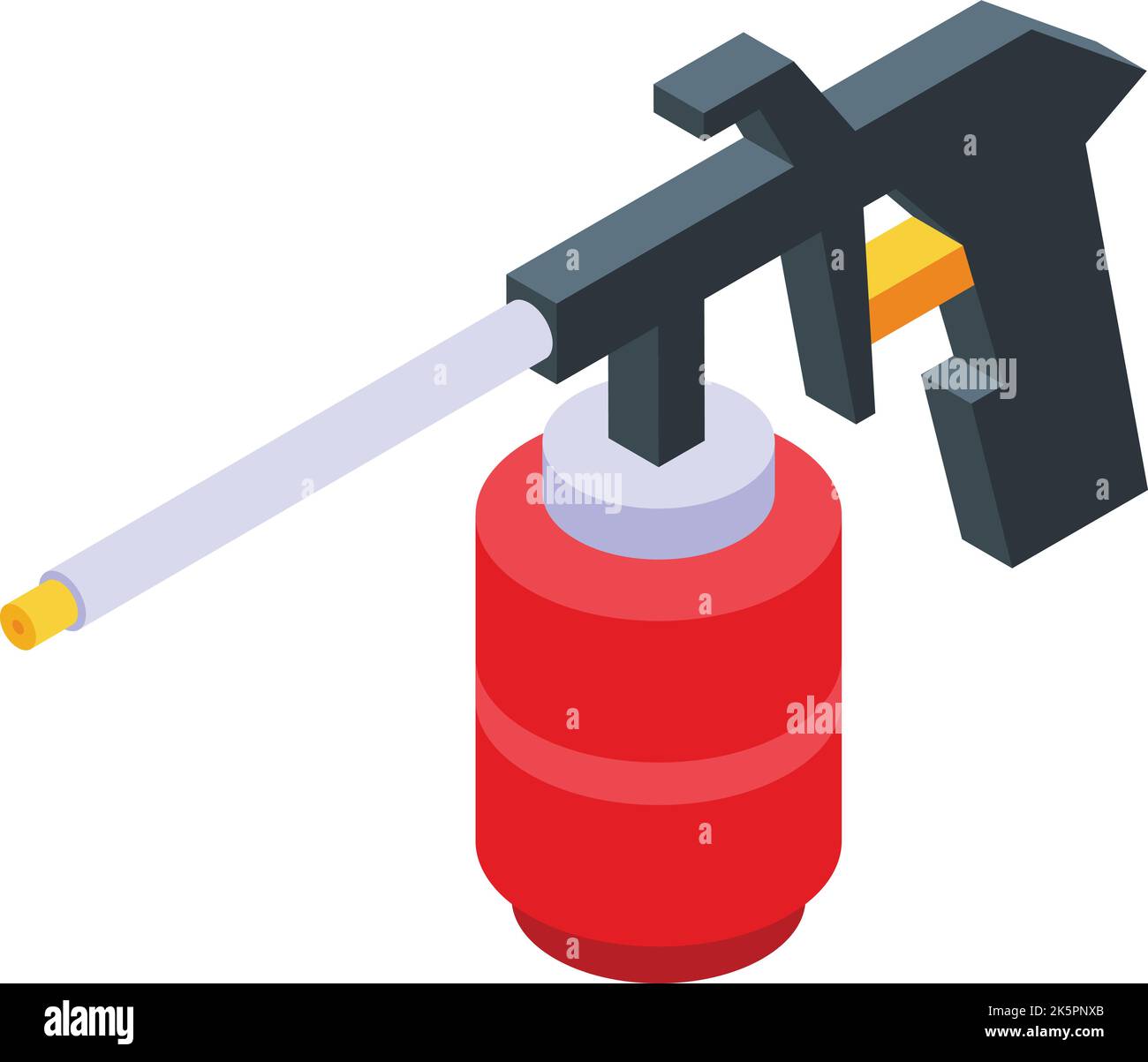 Metal equipment icon isometric vector. Paint gun. Auto painter Stock ...