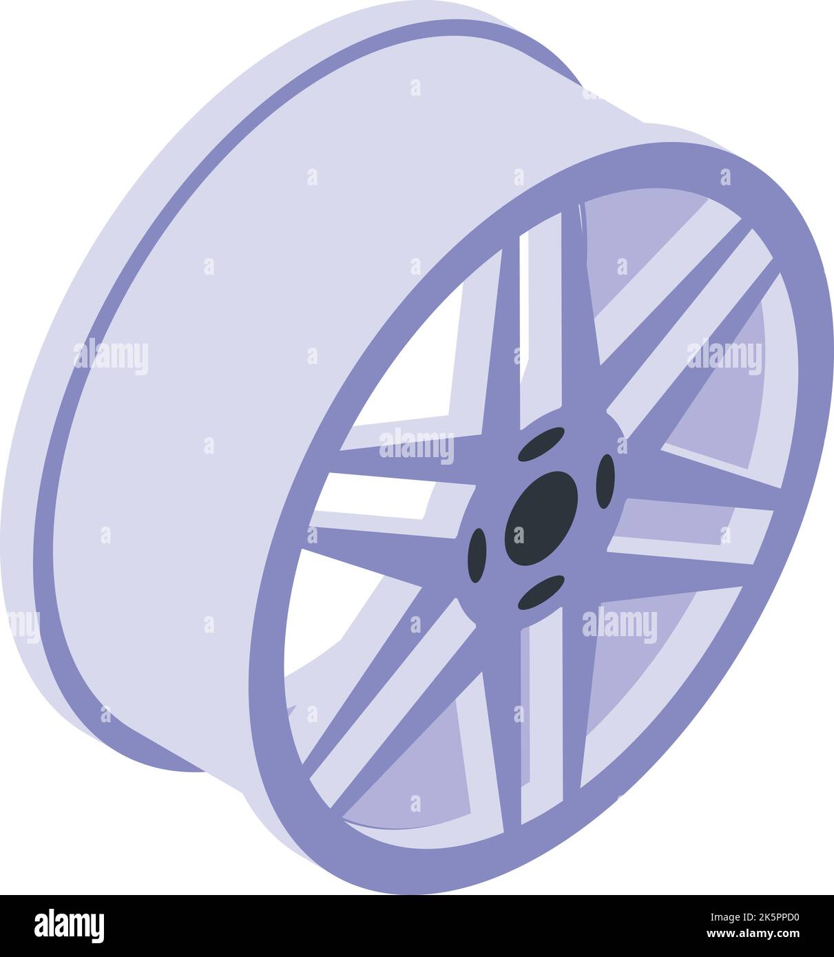 Modern wheel icon isometric vector. Metal sport. Car aluminium Stock ...