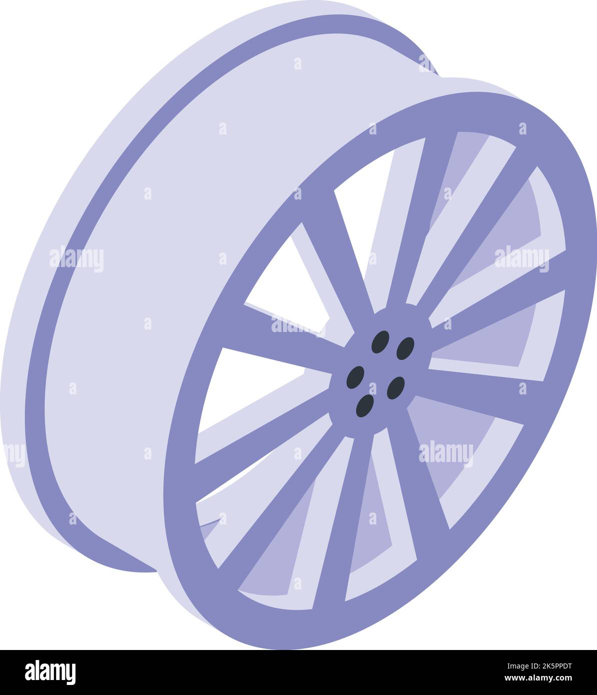 Aluminium auto wheel icon isometric vector. Car repair. Sport metal ...