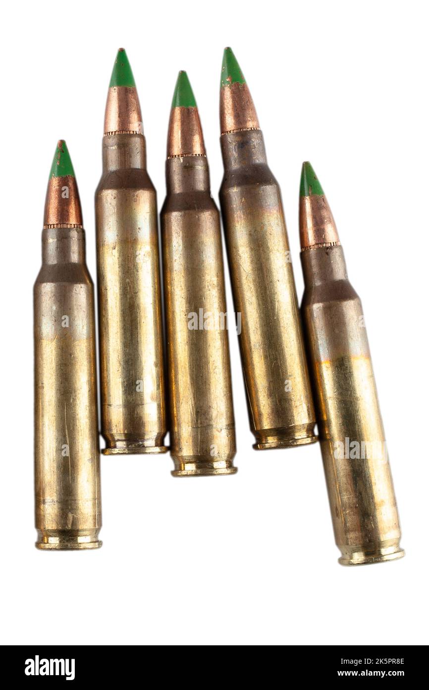 5.56x45mm NATO SS109/M855 cartridges with standard 62 gr. lead core ...