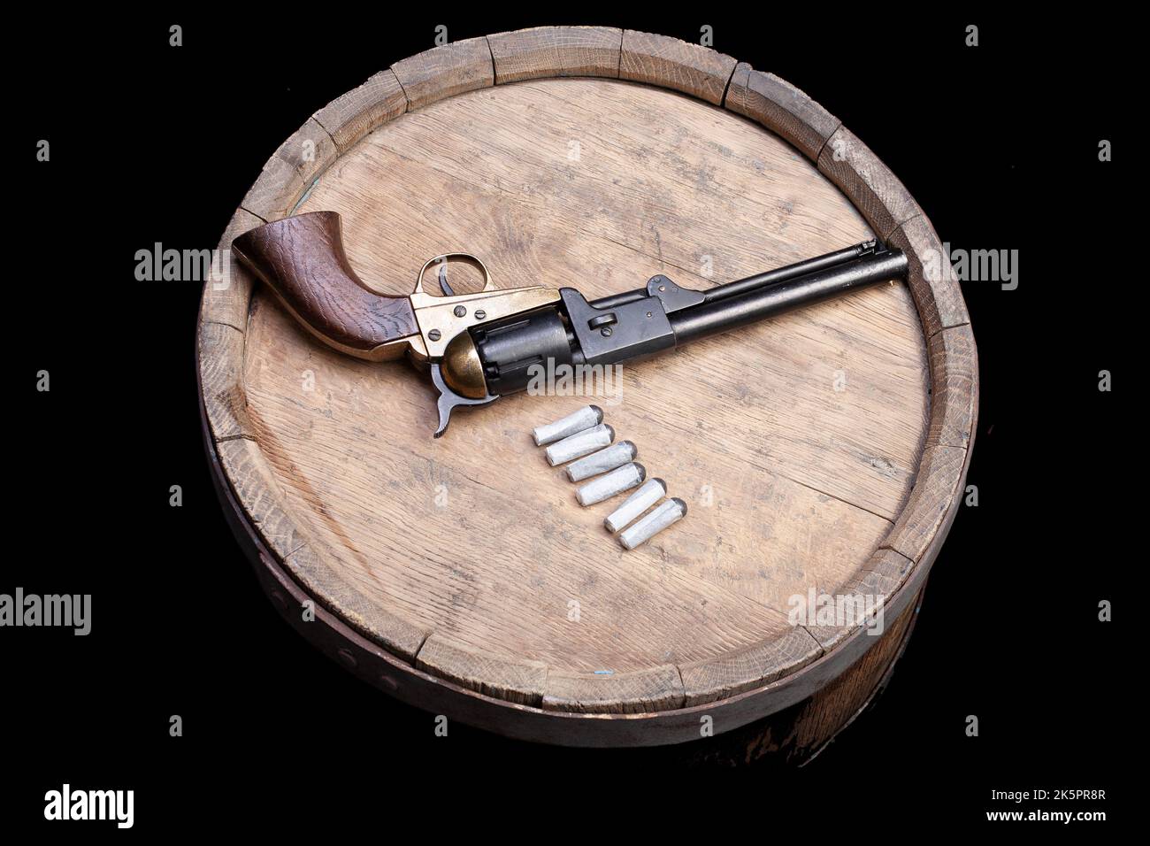 Old West Gun - Percussion Army Revolver and paper cartridges with lead ...