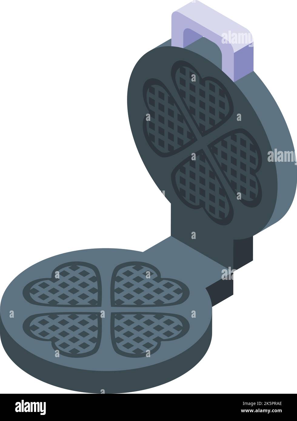 Cooking waffle machine icon isometric vector. Iron maker. Belgian snack ...