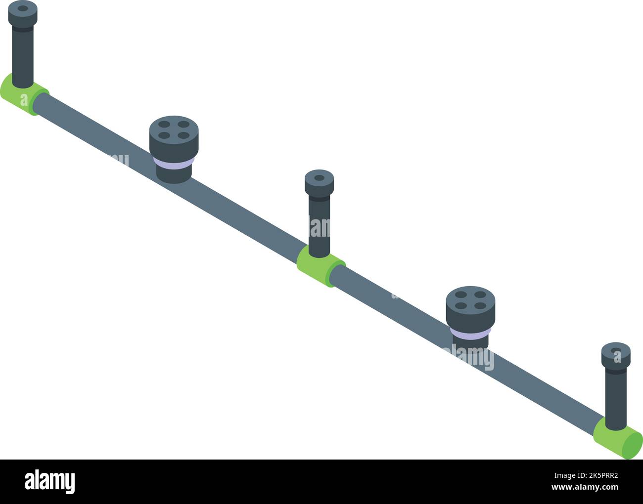 Water pipe icon isometric vector. Garden system. Automatic spray Stock ...
