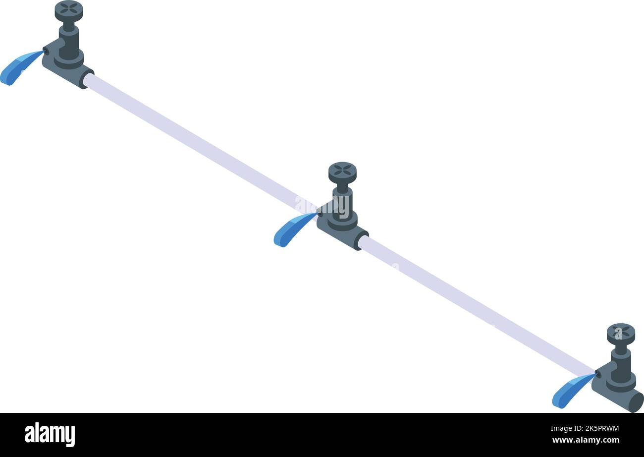 Water pipe icon isometric vector. Garden system. Farm hose Stock Vector ...