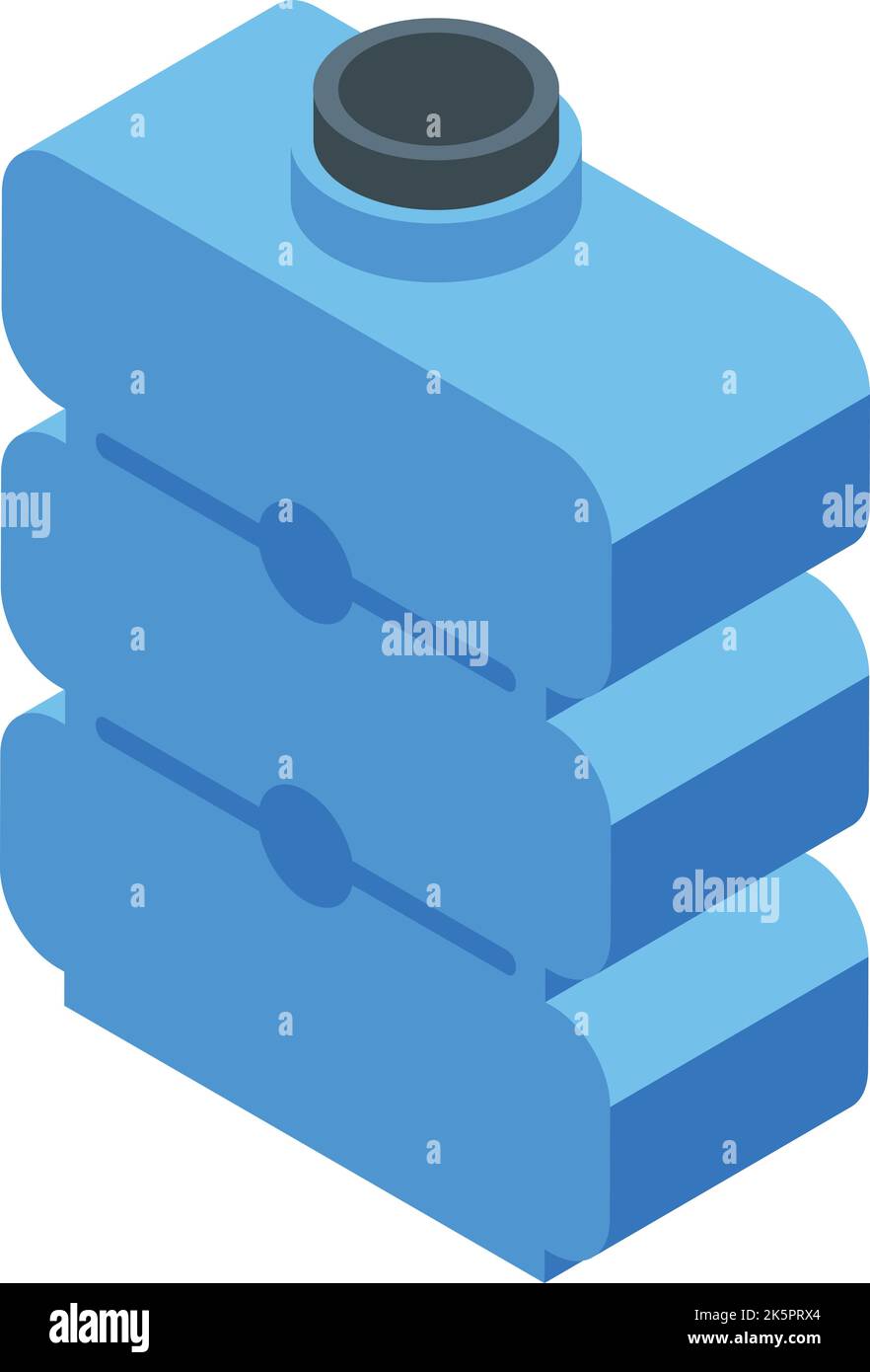 Irrigation system tank icon isometric vector. Water pipe. Farm hose ...