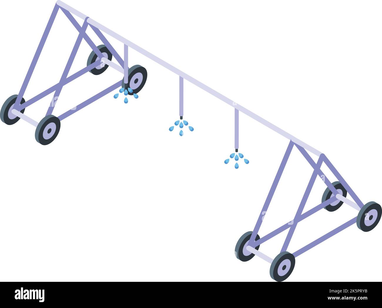 Wheel irrigation system icon isometric vector. Water pipe. Farm hose ...
