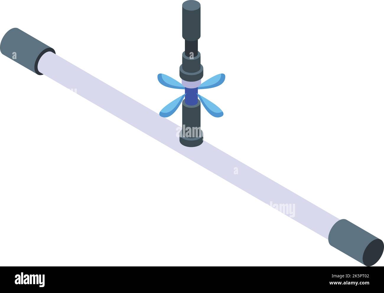 Water pump icon isometric vector. Pipe system. Farm irrigation Stock ...