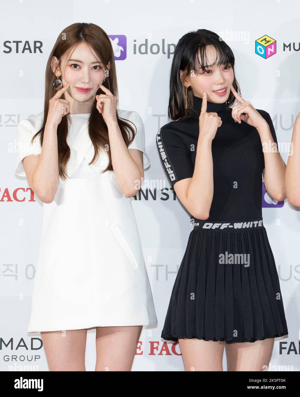 Seoul, South Korea. 8th Oct, 2022. South Korean-Japanese K-Pop new girl group Le Sserafim ...