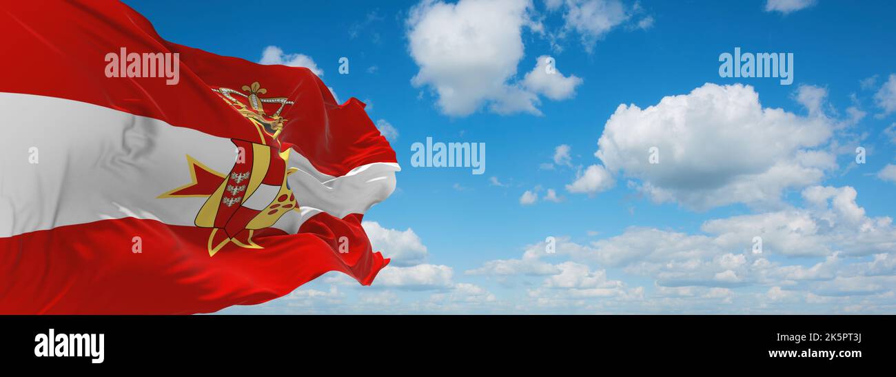 flag of State simple of the Grand Duchy of Tuscany, Europe at cloudy ...