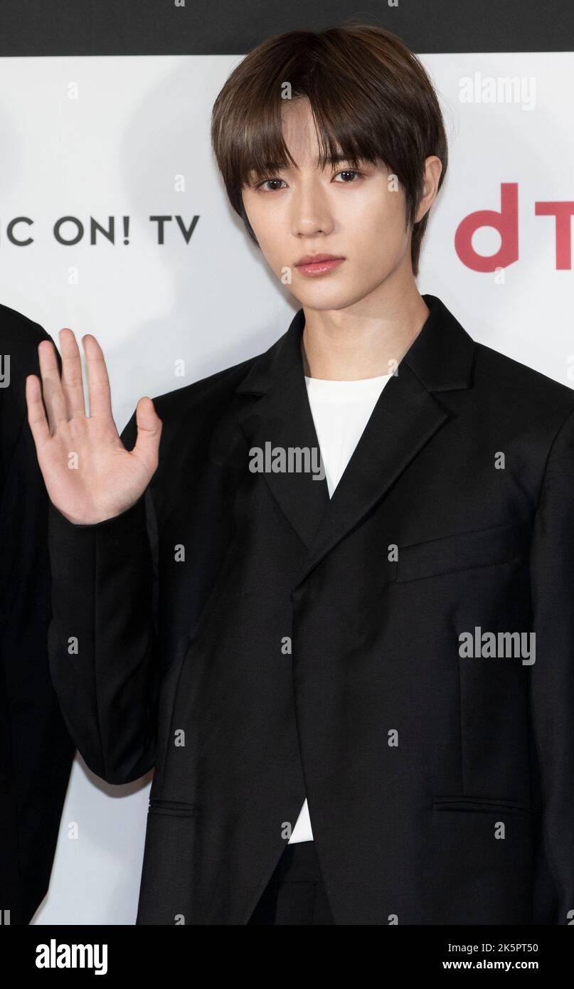 Seoul, South Korea. 8th Oct, 2022. South Korean-Japanese boy band Tomorrow X Together, (TXT ...