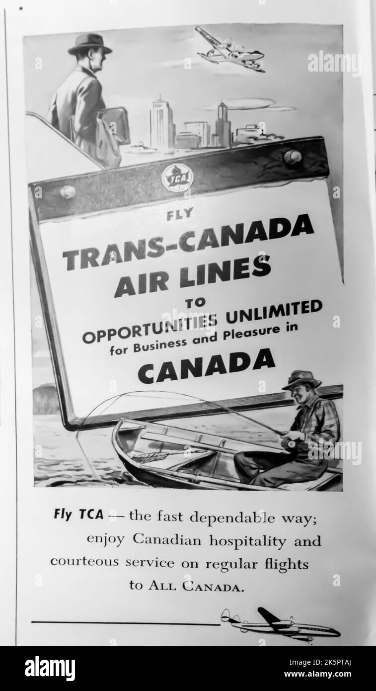 1950s ad canadian Black and White Stock Photos & Images - Alamy
