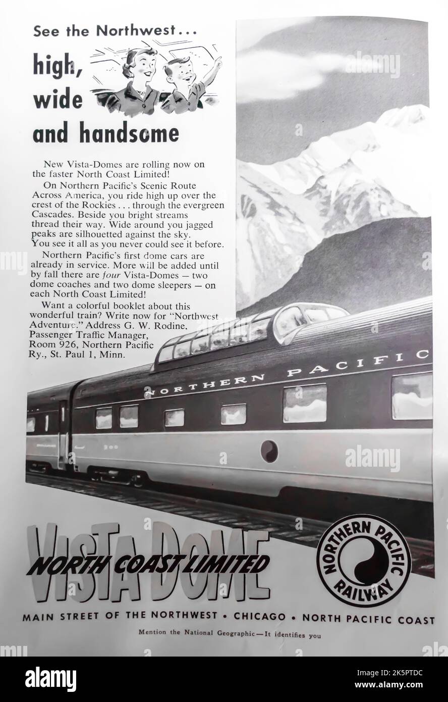 Northern Pacific, North Coast Limited, Vista Dome equipped travel ...