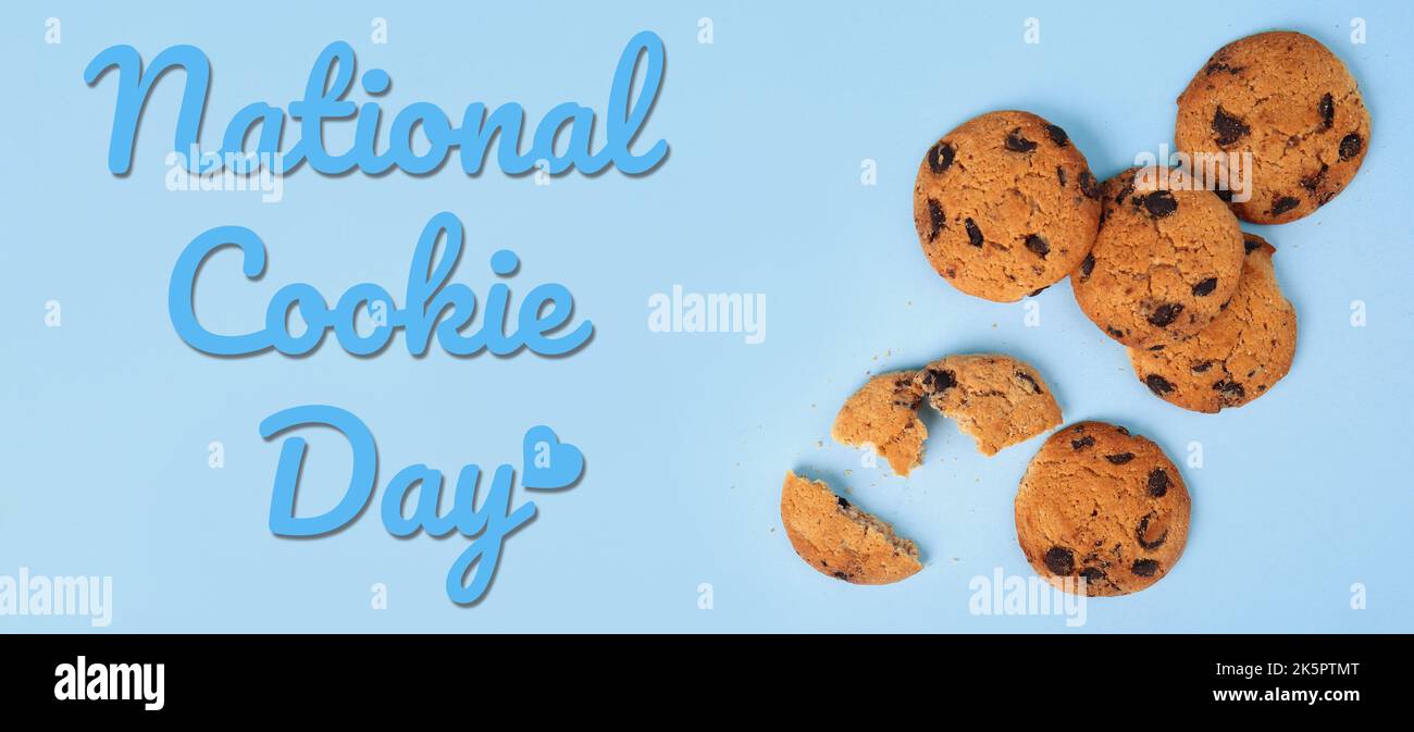 Advertising poster for National Cookie Day celebration Stock Photo - Alamy