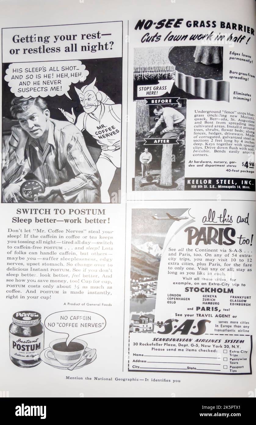 1950s magazine ads hi-res stock photography and images - Alamy