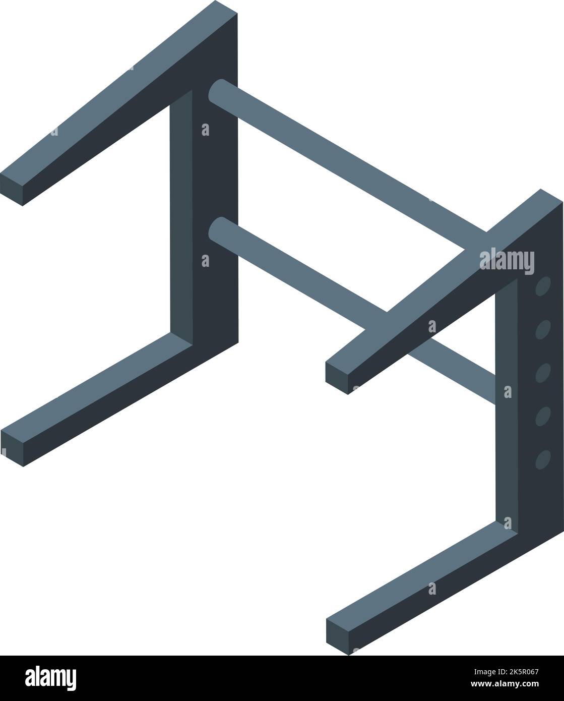 Professional laptop stand icon isometric vector. Desk computer ...