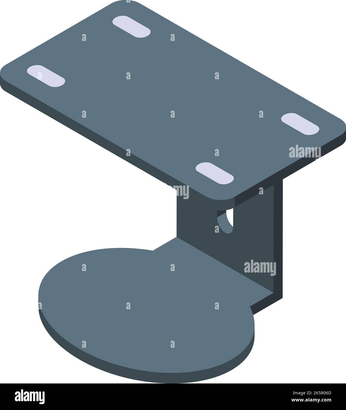 Computer stand icon isometric vector. Desk table. Portable stand Stock ...