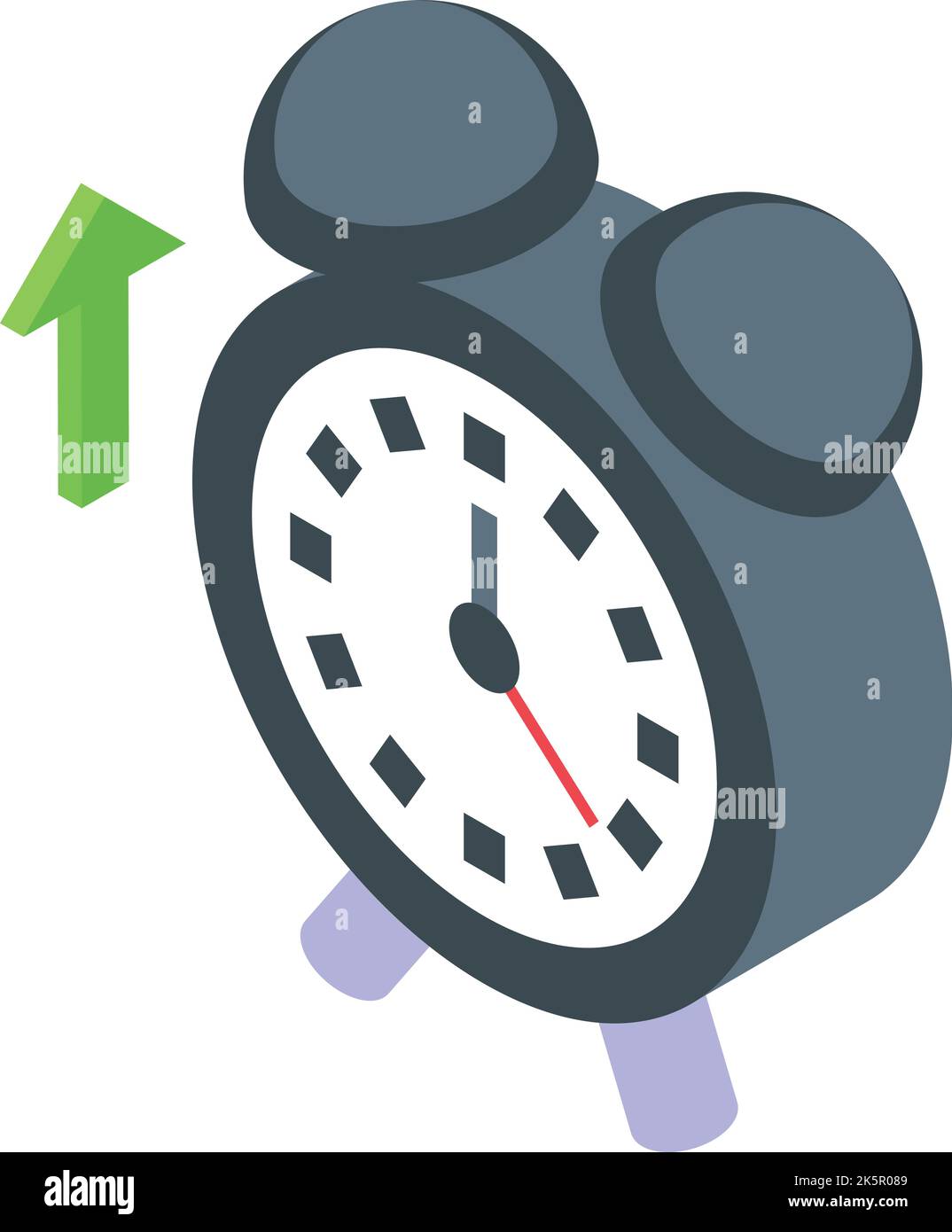 Alarm clock skill icon isometric vector. Training level. Capacity goal ...