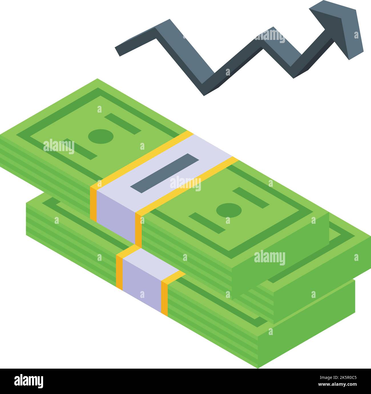 Cash grow skill icon isometric vector. Training level. Career advanced ...