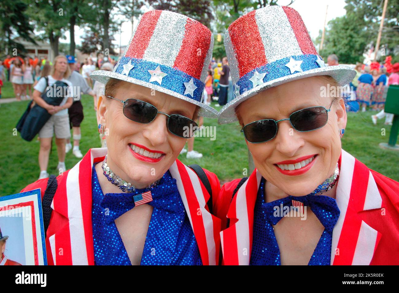 Twin Sisters who look alike and act alike as twins at the annual Twins ...