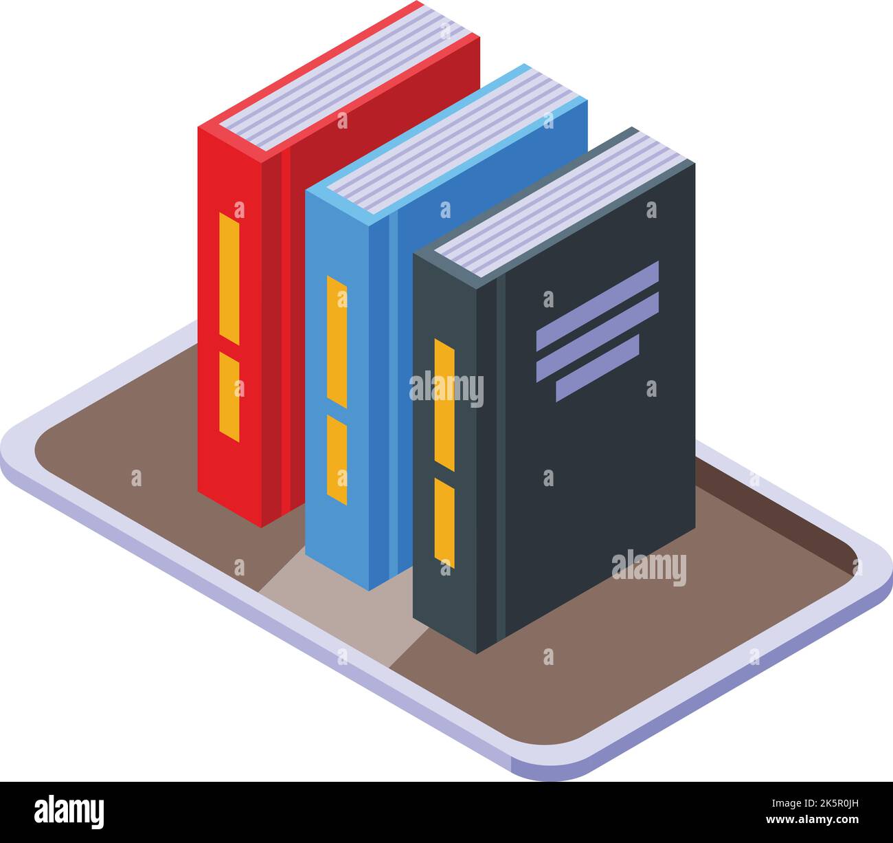 Online book stack icon isometric vector. Receive income. Earn making ...