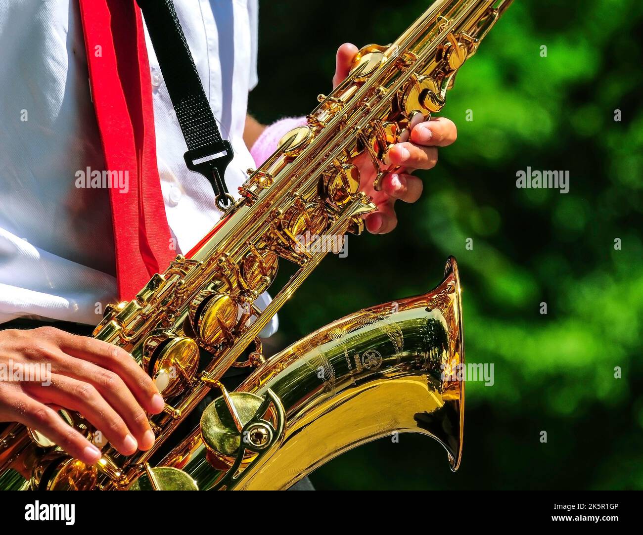 Man playing a sax Stock Photo - Alamy