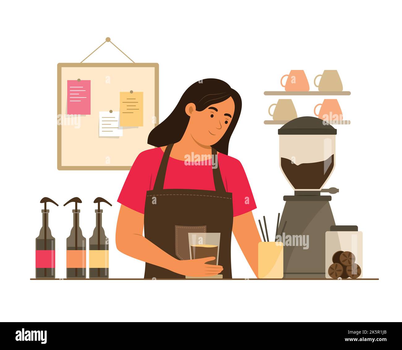 Woman cafeteria Cut Out Stock Images & Pictures - Alamy
