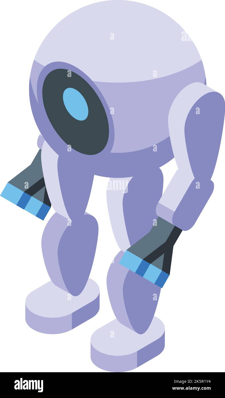 One camera robot icon isometric vector. Smart robotics. Future chatbot ...