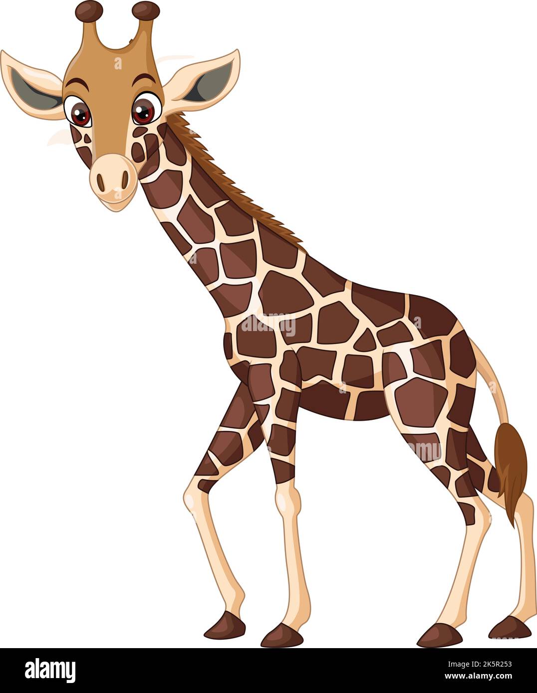 Cartoon giraffe isolated on white background Stock Vector Image & Art ...