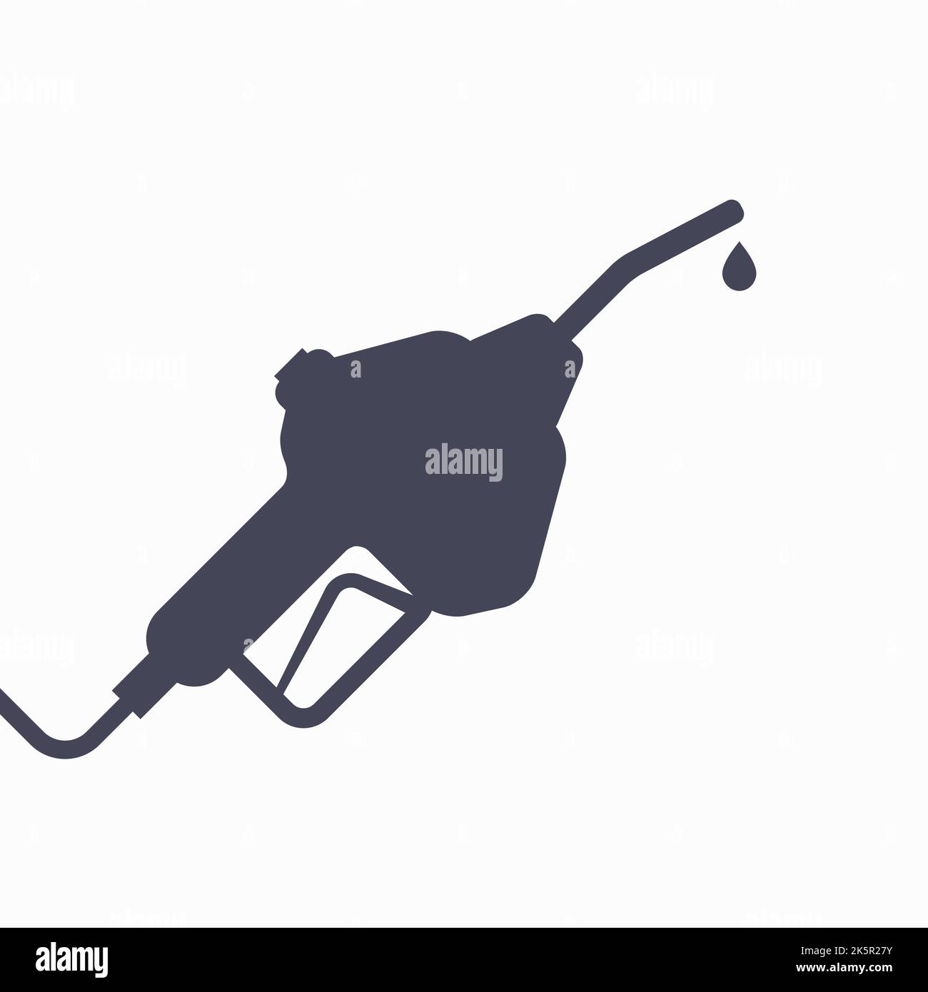 Gas gun with drop filled silhouette icon. Fuel crisis in Europe. Flat ...