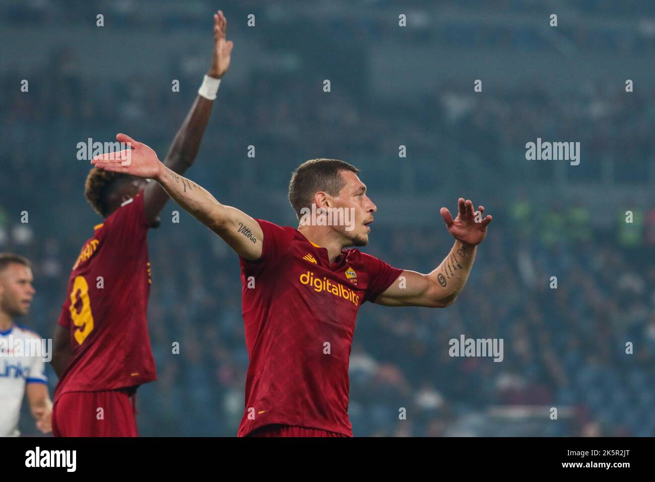 October 9, 2022, Italy: Rome, Italy 9th October 2022: Andrea Belotti of ...