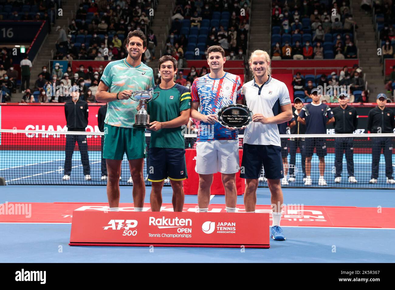 Tokyo, Japan. 9th Oct, 2022. (L-R) Mackenzie Mcdonald & Marcelo Melo ...