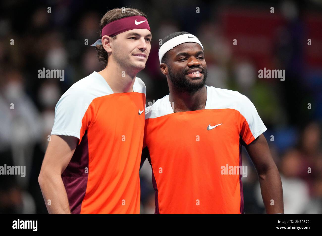 Tokyo, Japan. 9th Oct, 2022. (L-R) Taylor Fritz (USA), Frances Tiafoe (USA) Tennis : Rakuten ...