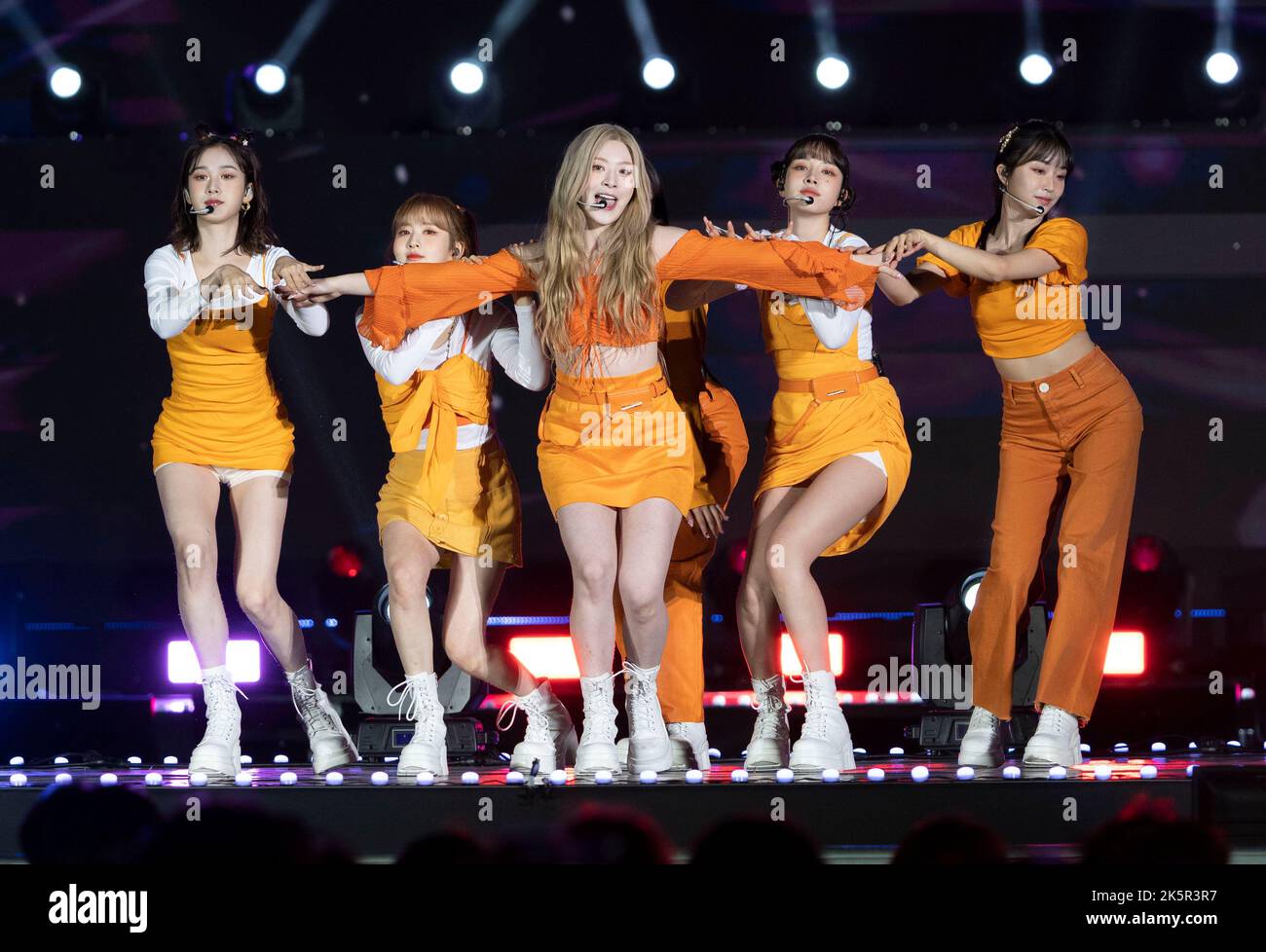 Seoul, South Korea. 7th Oct, 2022. South Korean K-Pop girl group STAYC ...