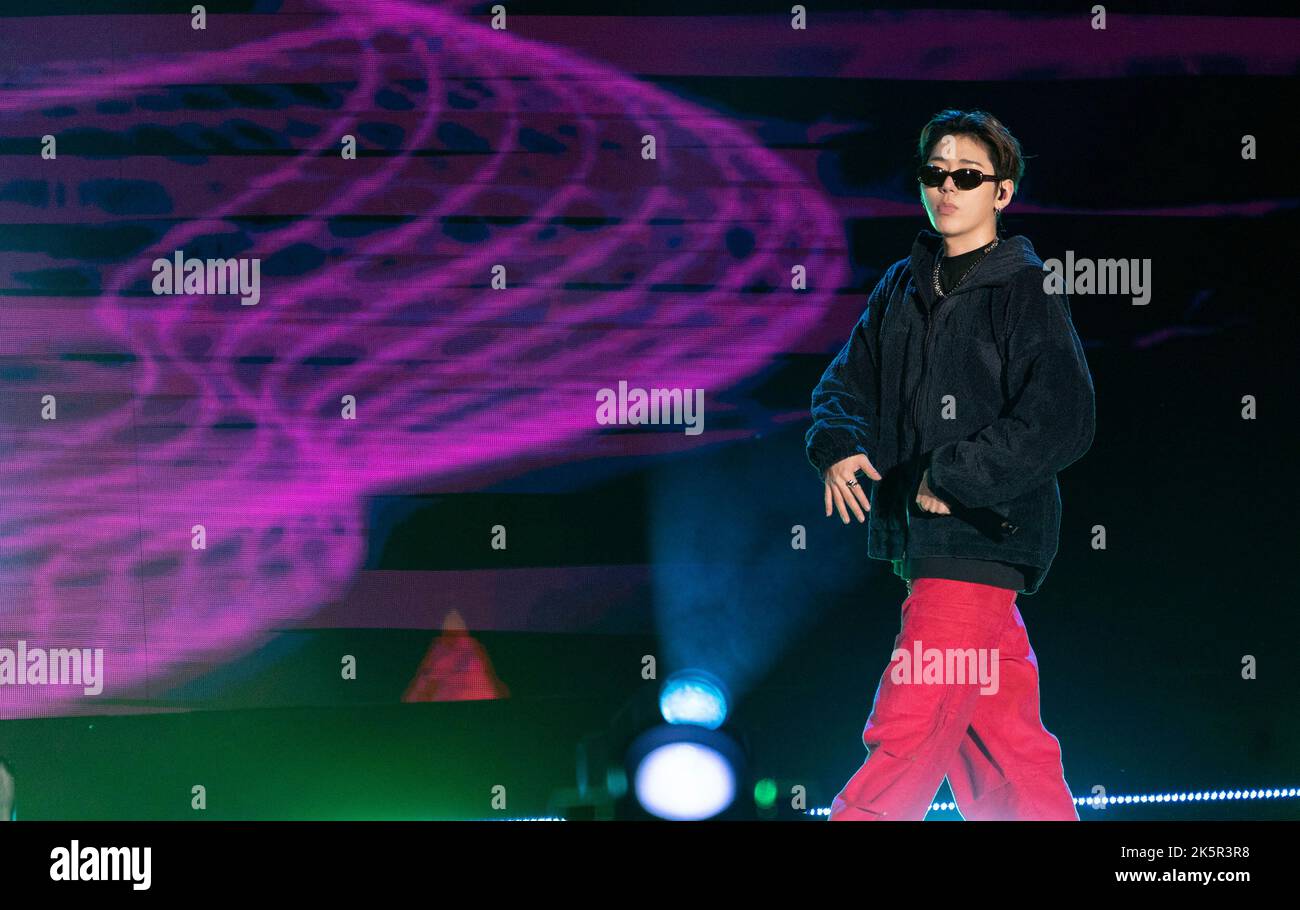 Seoul, South Korea. 7th Oct, 2022. South Korean rapper Jico, performs ...