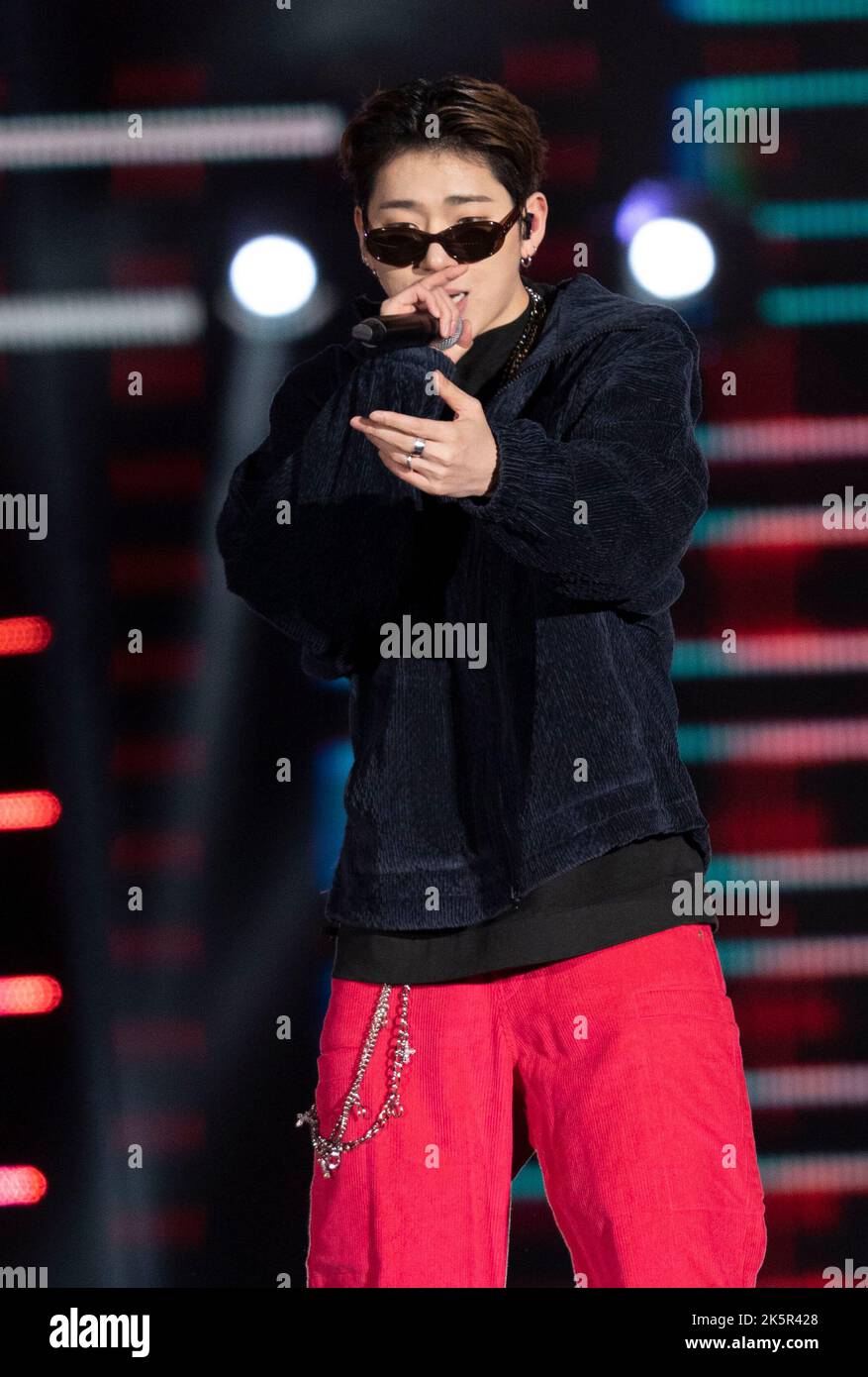 Seoul, South Korea. 7th Oct, 2022. South Korean rapper Jico, performs ...