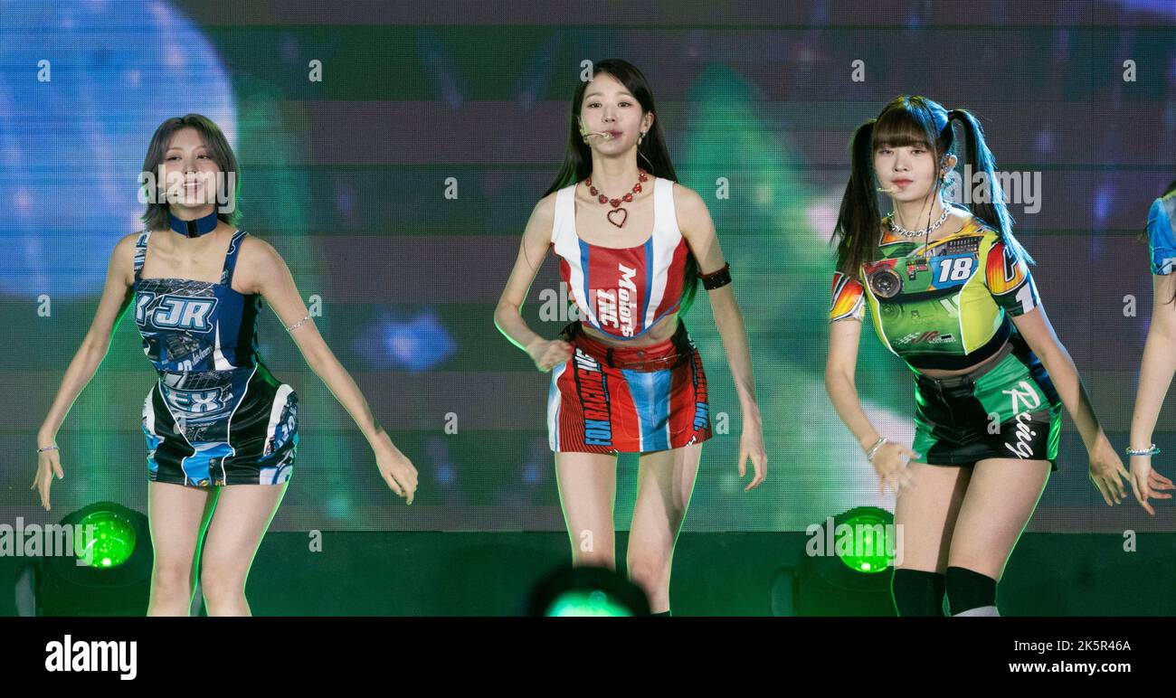 Seoul, South Korea. 7th Oct, 2022. South Korean K-Pop girl group IVE ...