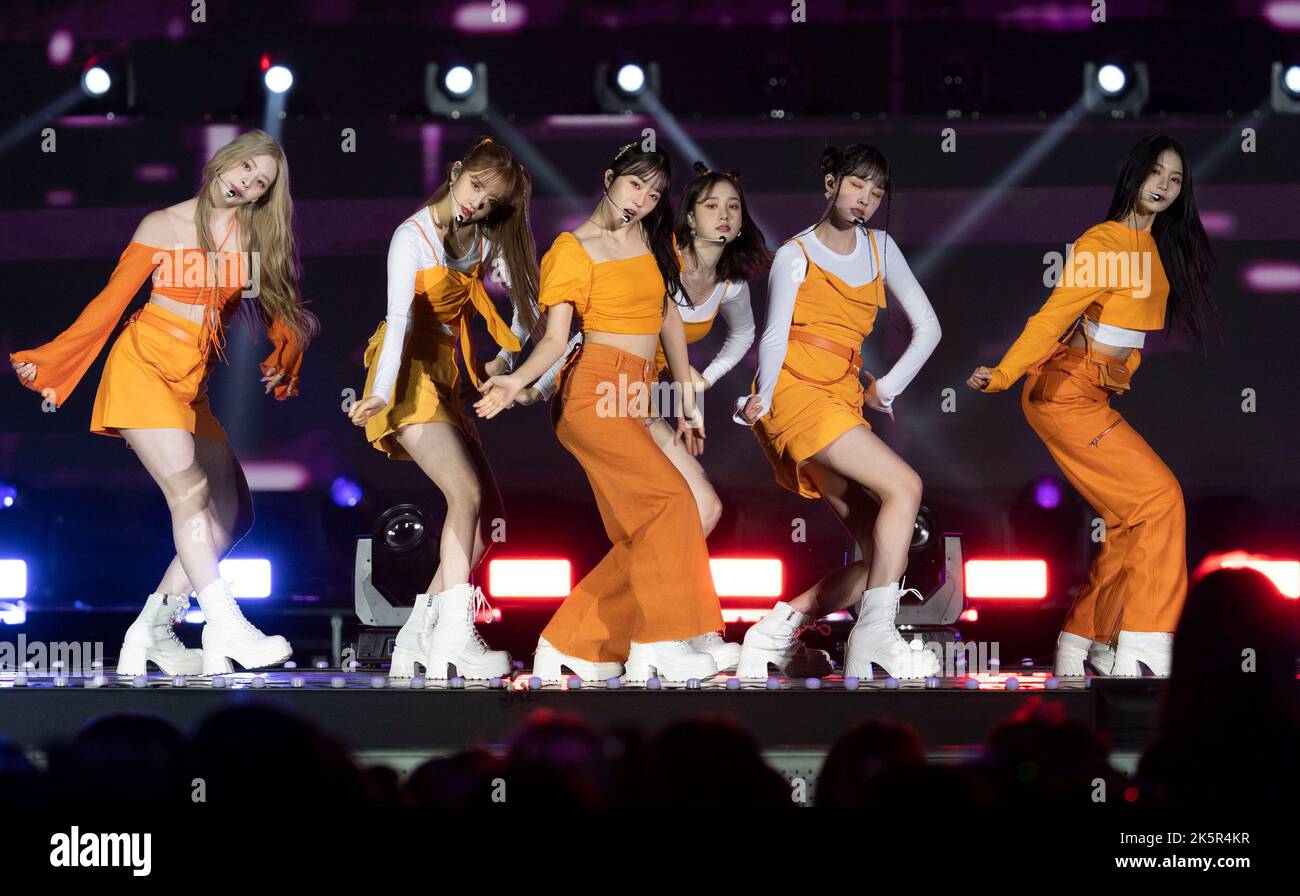 Seoul, South Korea. 7th Oct, 2022. South Korean K-Pop girl group STAYC ...