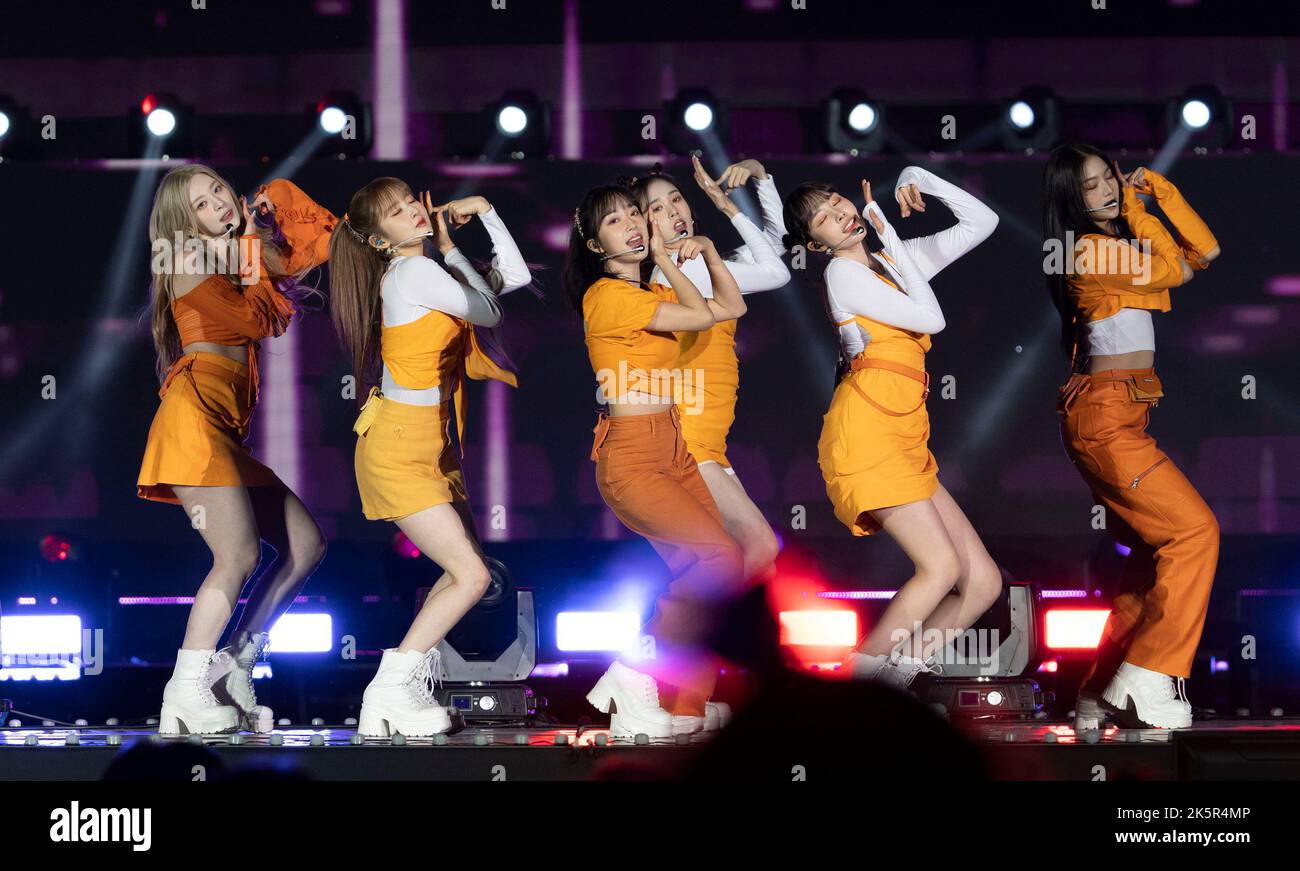 Seoul, South Korea. 7th Oct, 2022. South Korean K-Pop girl group STAYC ...