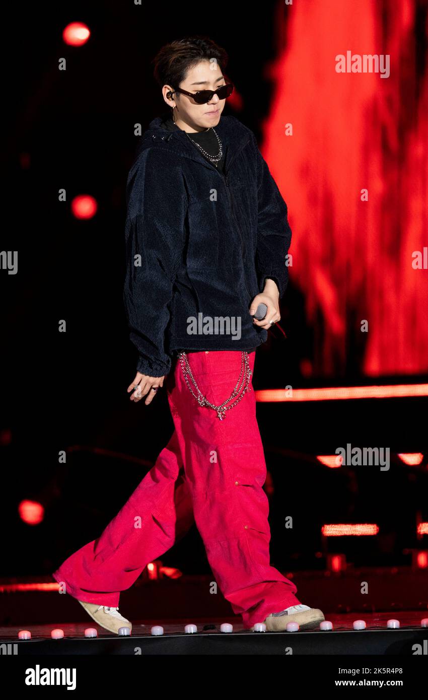 Seoul, South Korea. 7th Oct, 2022. South Korean rapper Jico, performs ...