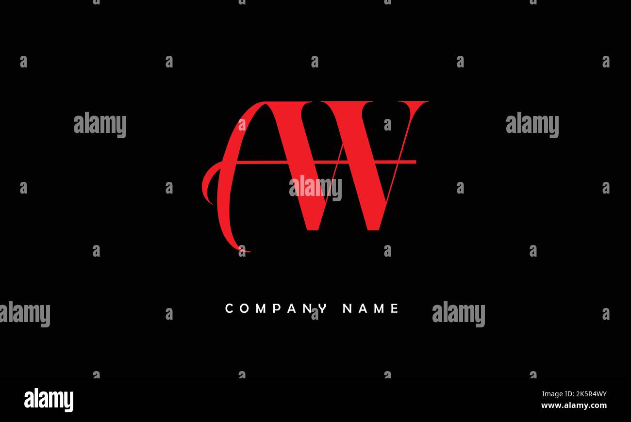 AW, WA Abstract Letters Logo Monogram Stock Vector Image & Art - Alamy