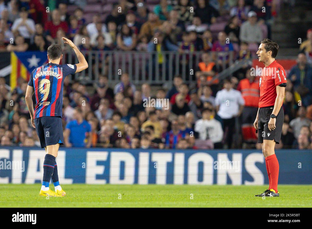 Barcelona, Spain. 09th Oct, 2022. Robert Lewandowski of FC Barcelona ...