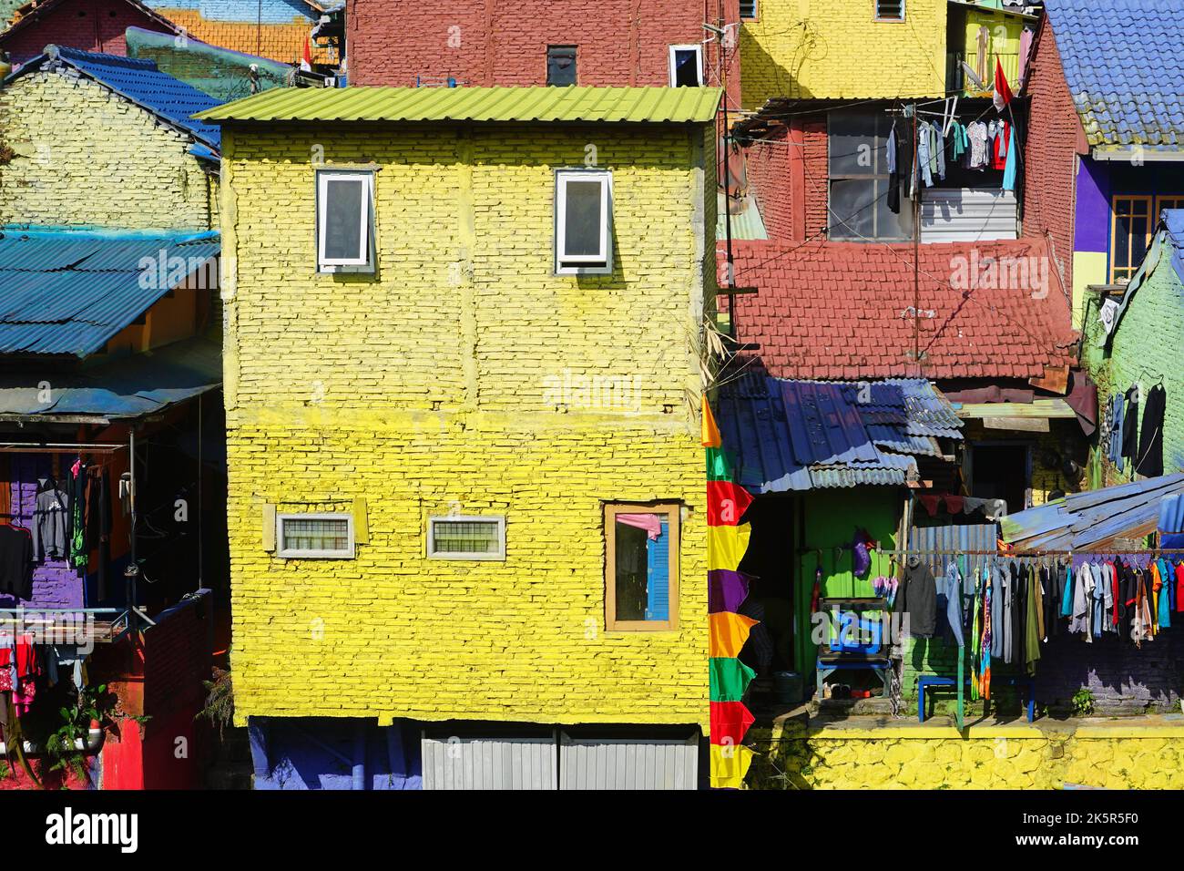 Kampung Tridi, Rainbow Village in Malang, East Java, Indonesia Stock ...