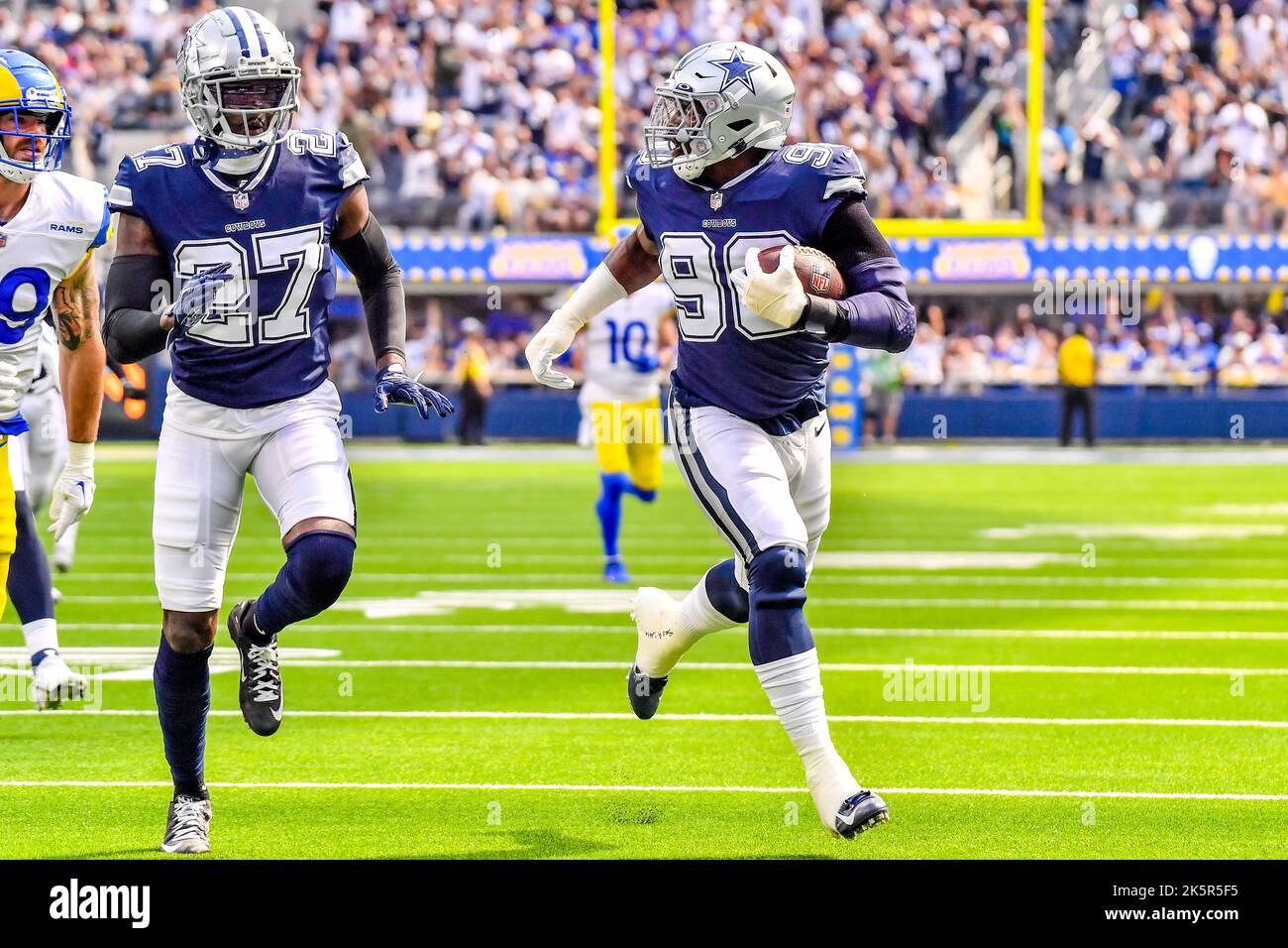 Inglewood, CA. 9th Oct, 2022. Dallas Cowboys defensive end DeMarcus ...