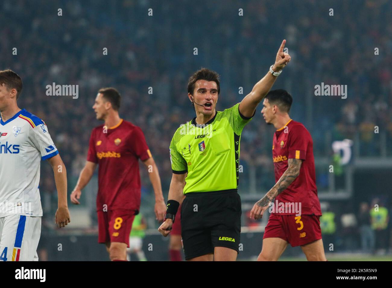 Rome, Italy 9th October 2022: Alessandro Prontera referee gestures ...