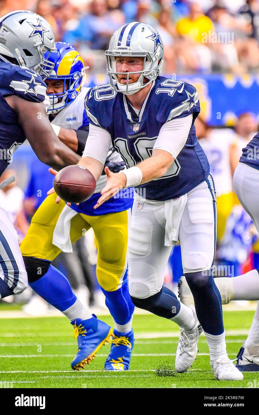 Inglewood, CA. 9th Oct, 2022. Dallas Cowboys quarterback Cooper Rush ...