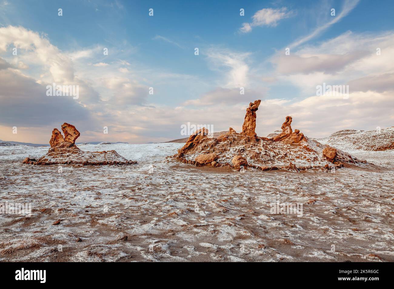 Moon Valley, Valle de la Luna at sunset, Atacama desert, Chile Stock Photo - Alamy
