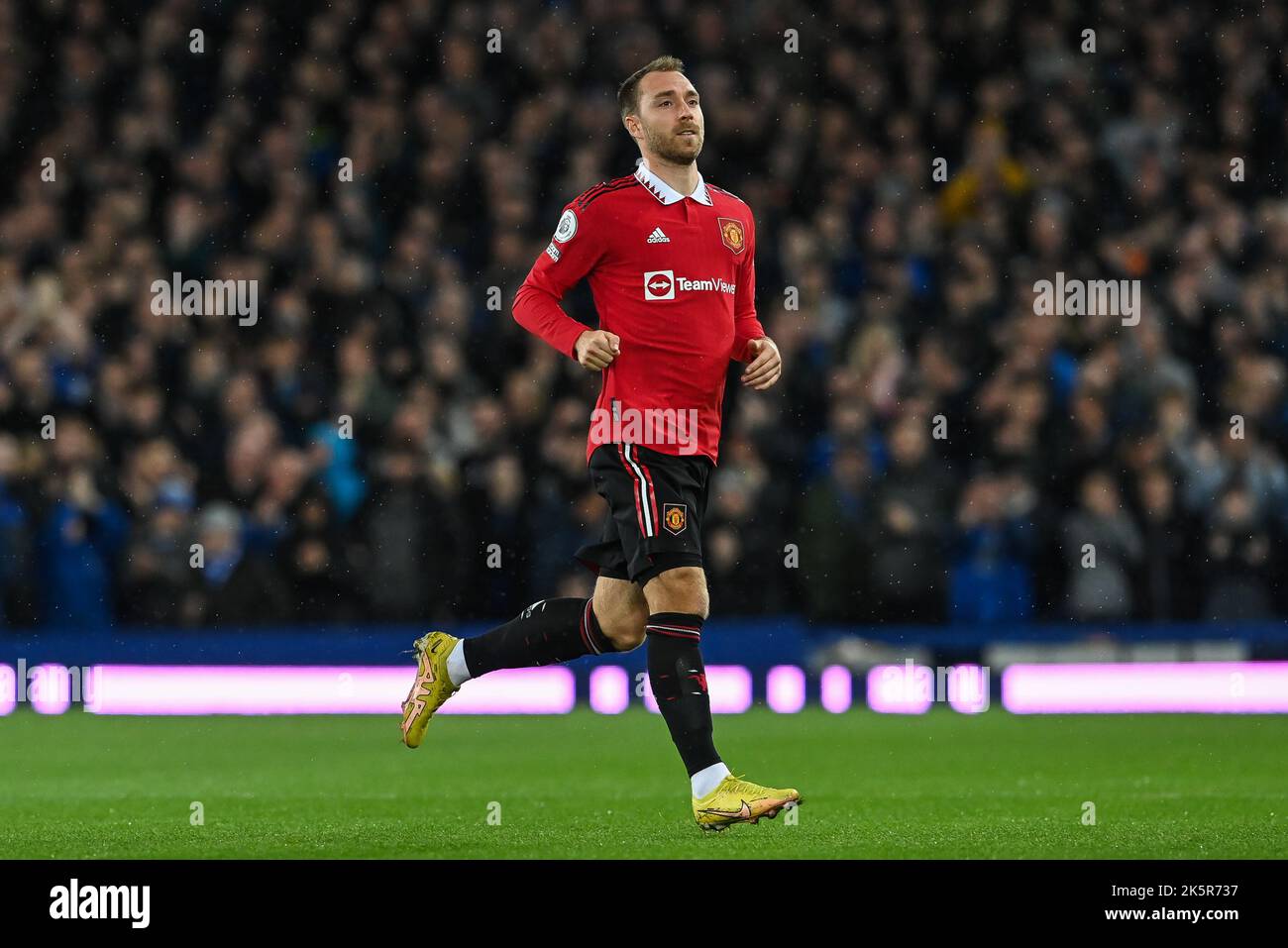Christian Eriksen #14 of Manchester United during the Premier League match Everton vs Manchester ...