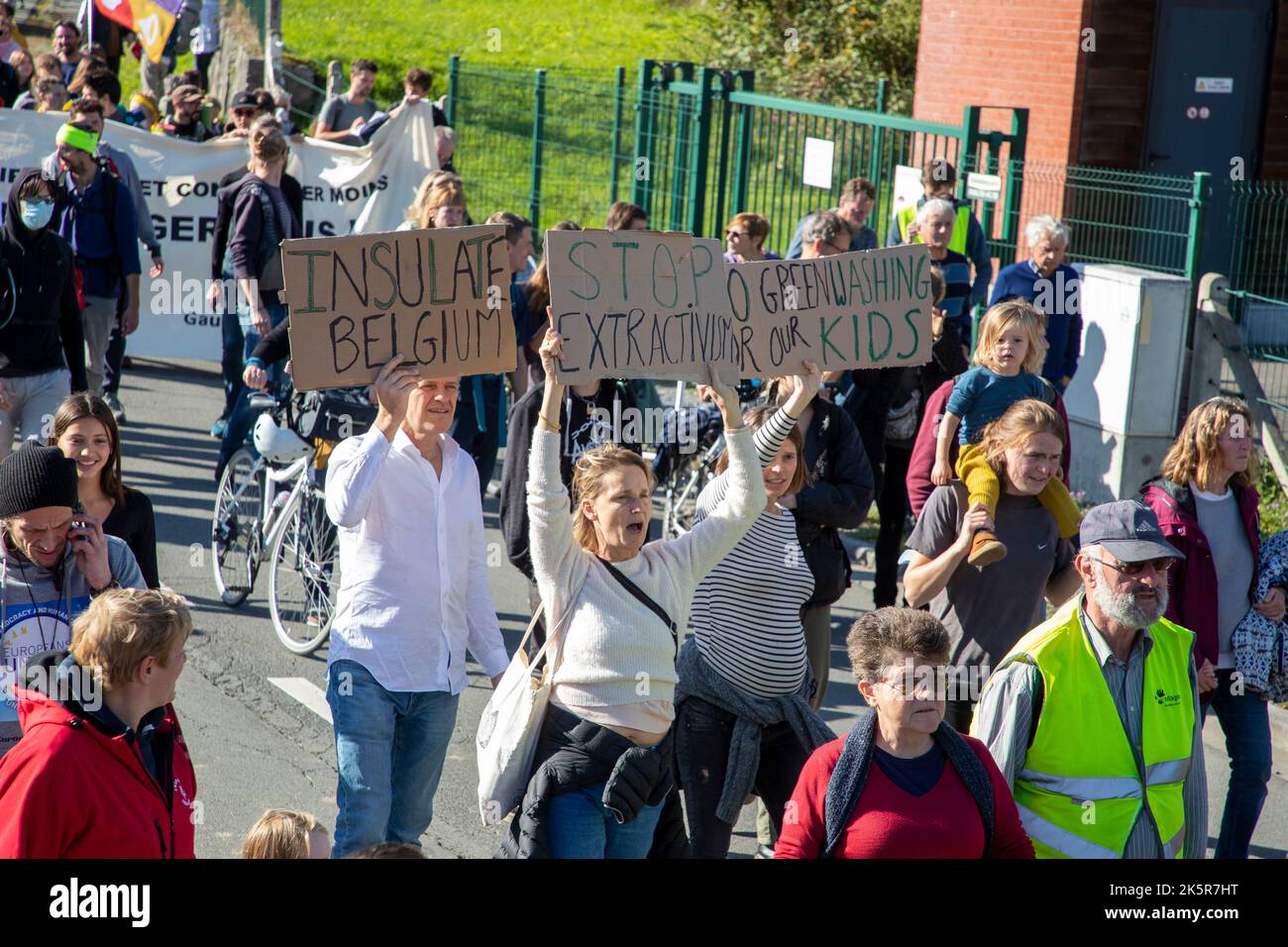 Illustration picture shows a protest march in Ecaussines, to support ...