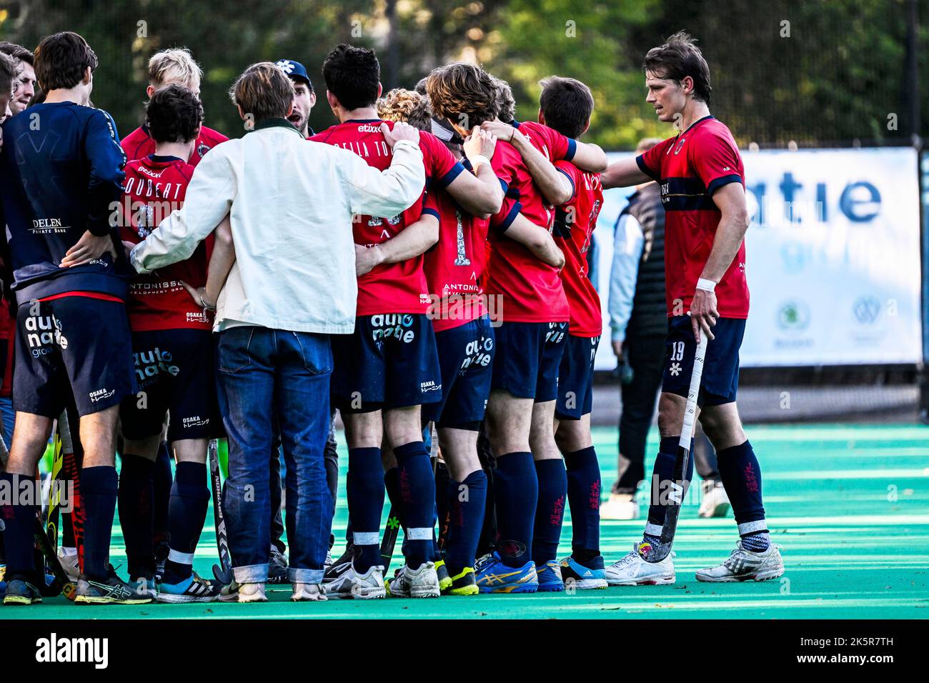 Dragons' Felix Denayer shows defeat after a hockey game between KHC ...