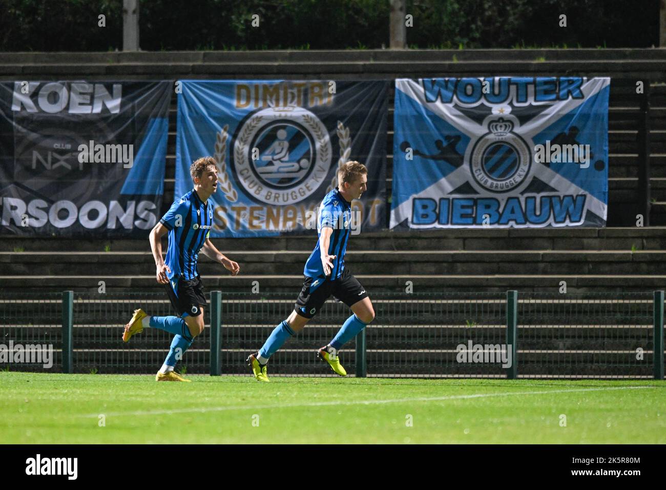 Club NXT's Cisse Sandra celebrates after scoring 1-0 during a soccer ...